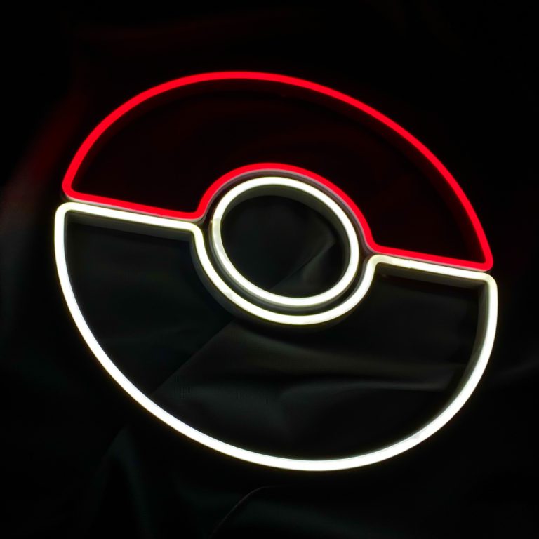 Neon Pokemon - Neonowy Pokeball Led na Ścianę - Dobra Cena - Sklep To ...